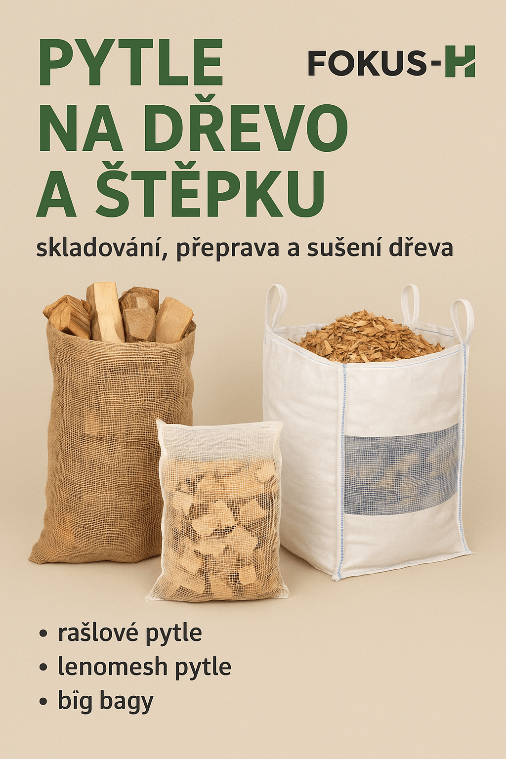 Pytle na dřevo a štěpku - FOKUS-H s.r.o.